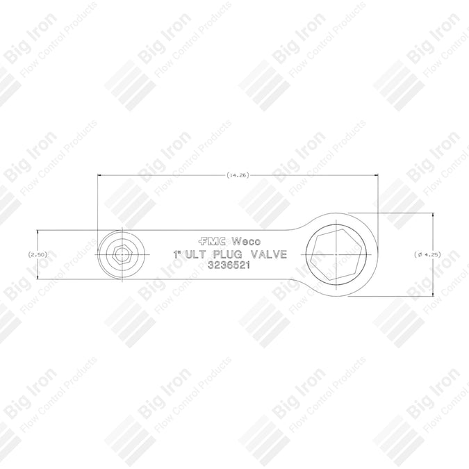 Plug Valve Wrench, FMC TE, 1" / 1x2" ULT50-ULT150, DR50-DR150 – Big ...