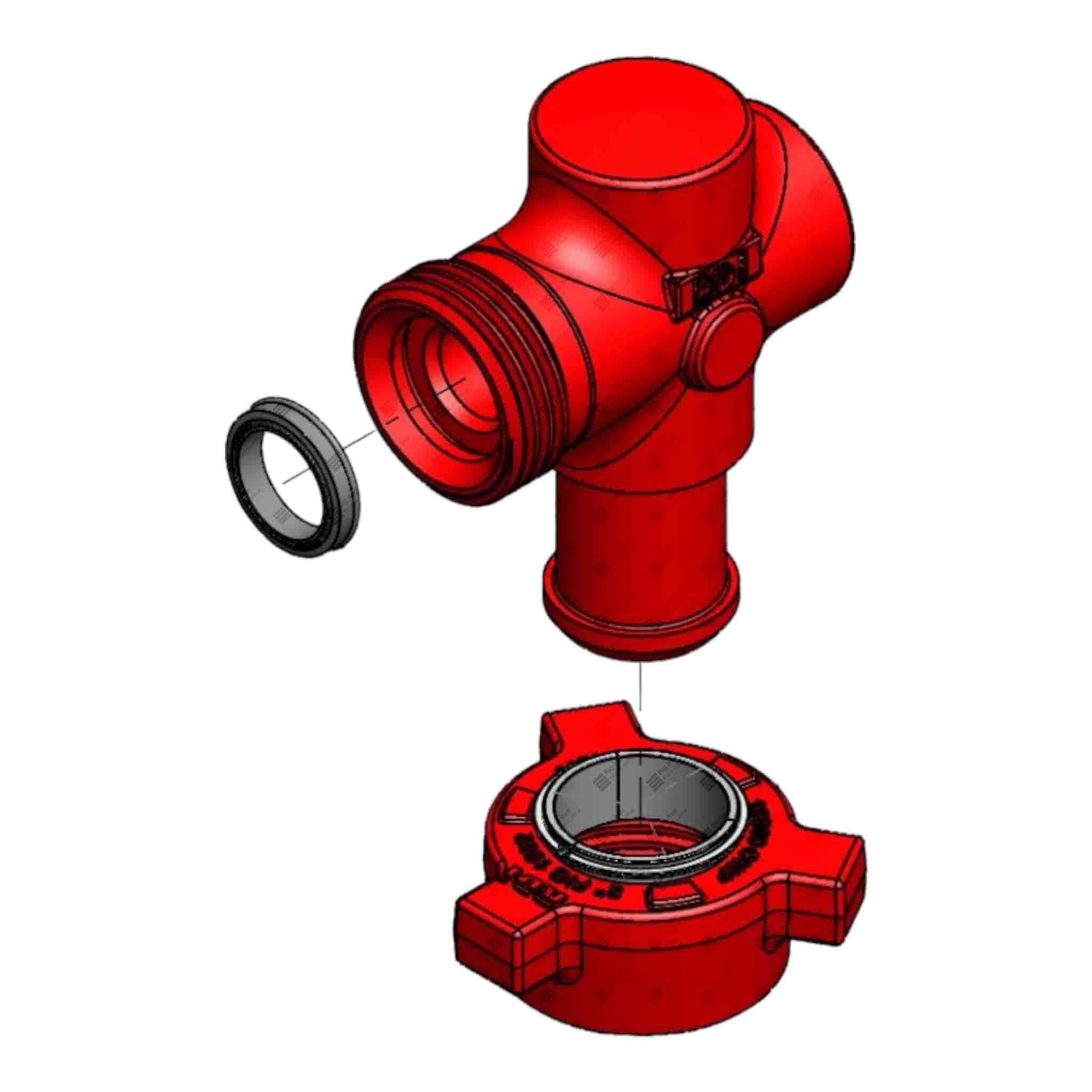 Elbow, Cushion-Double, 2" 1502 MxF, 5X7, Integral, 15000 psi, STD Serv ...